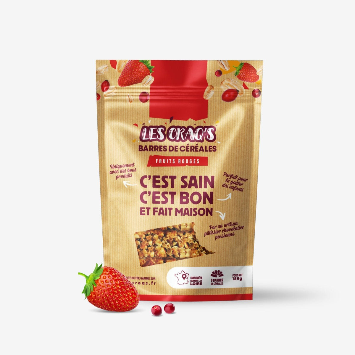 Barres de Céréales Fruits Rouges – Les Craq's